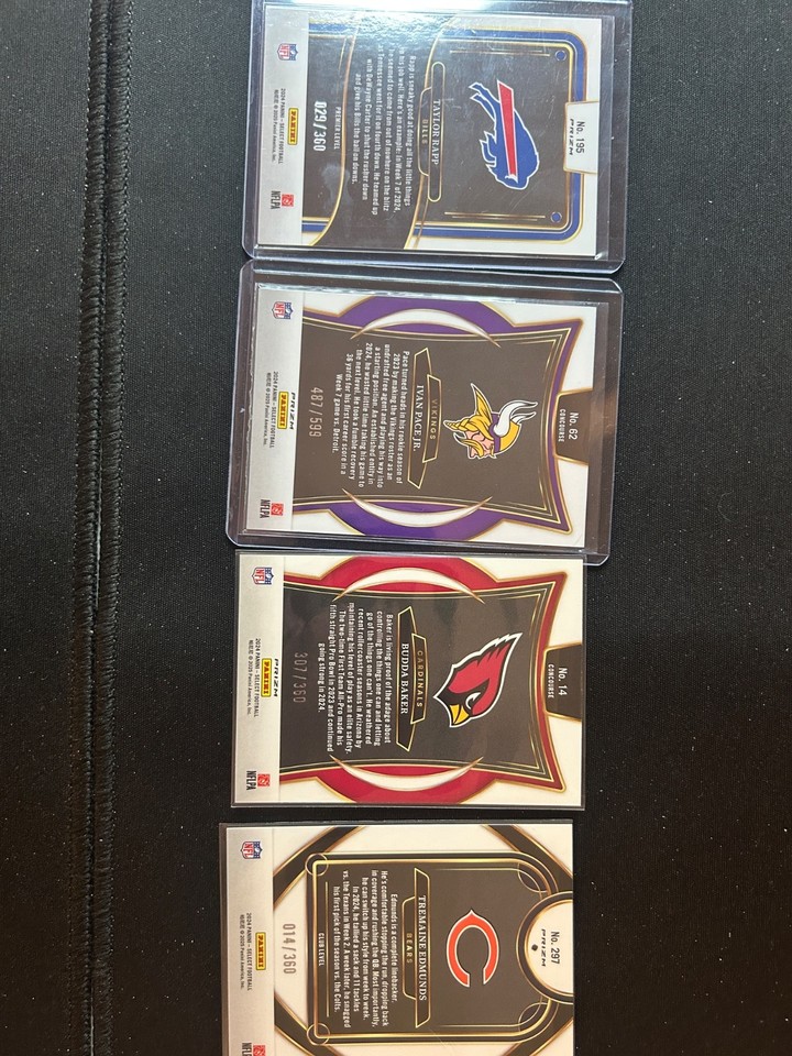 2024 Prizm Color LOT - 4 # Cards, 3 Silver Die Cuts and Red White and ...