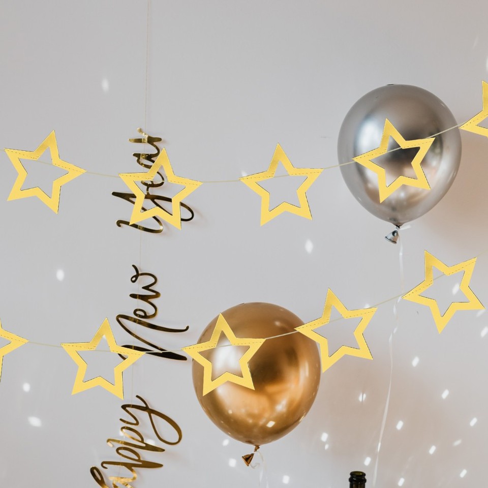 3 Pcs Hanging Ornament Five Pointed Star Banner Decorative Pendant ...