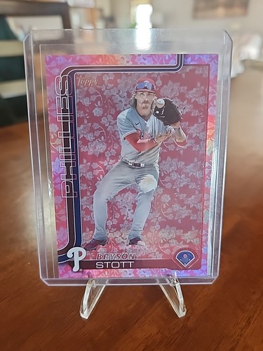 2025 Topps Series 1 Bryson Stott Easter Pink Flower Ssp 4/50. | eBay