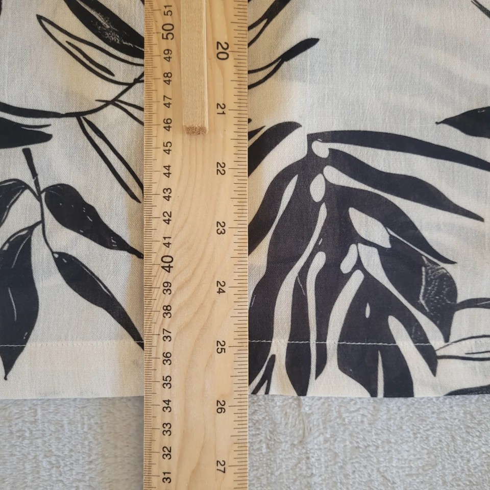 Pull & Bear Cotton Shirt Mens Medium Short Sleeve Button Up Leaf Print ...