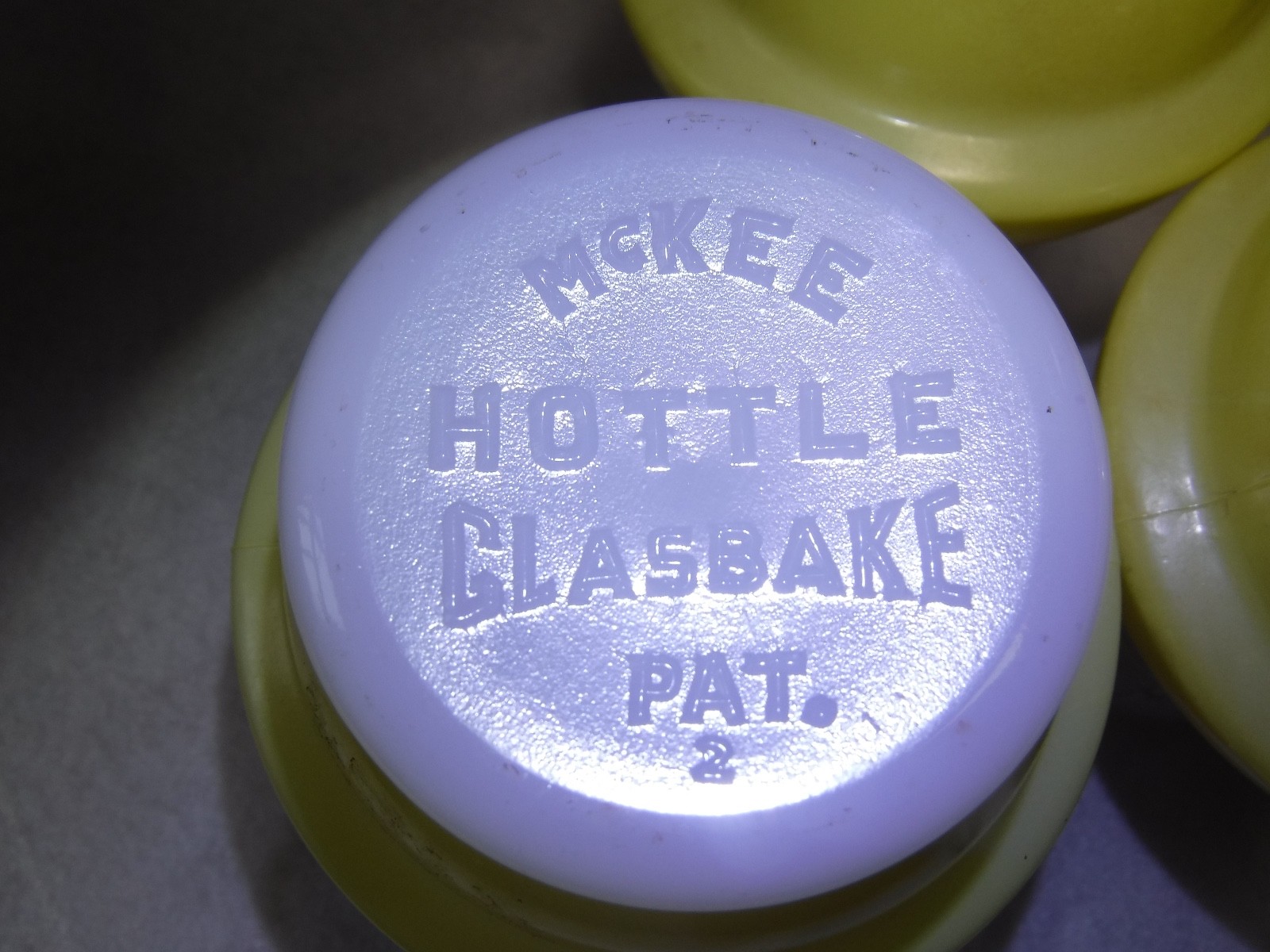 3 McKee GLASBAKE Hottle Tea/ Coffee/ Sake Carafes Yellow Milk Glass ...