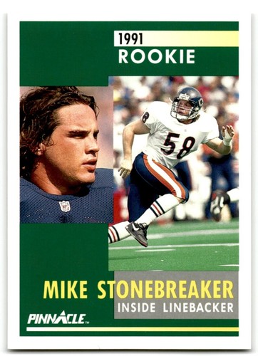 1991 Pinnacle Mike Stonebreaker Rookie Chicago Bears #316 | eBay