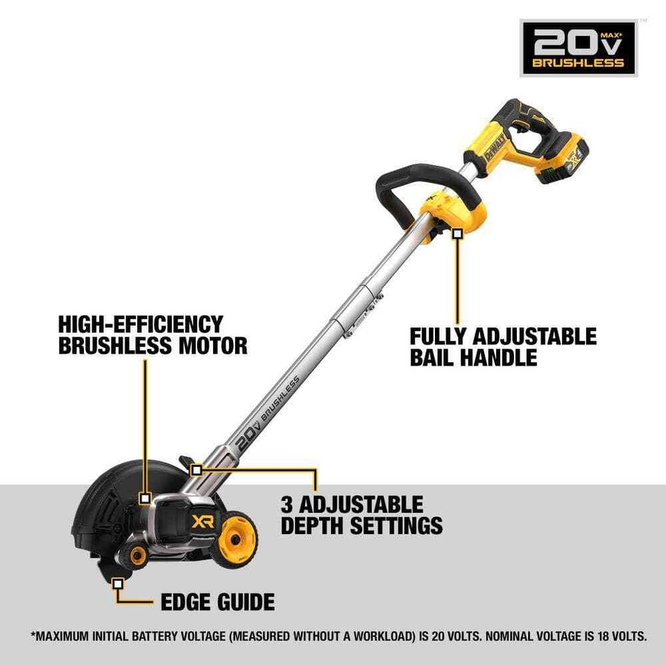20V MAX 7.5 in. Cordless Battery Powered Lawn Edger Kit (1) 4 Ah ...