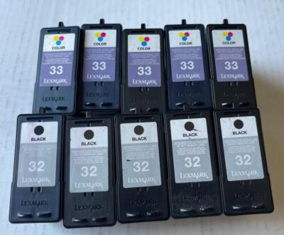 50 sets (100) Virgin Genuine Empty Lexmark 32 33 Inkjet Cartridges ...