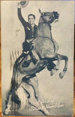 Vintage Postcard Singing Cowboy STUART HAMBLEN Singer Horseback Horse ...