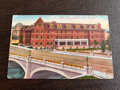 Lithograph Reno Nevada Street View of the Riverside Hotel 1911 | eBay