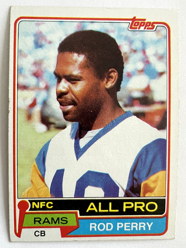 1981 Topps Football All Pro #340 Rod Perry - Los Angeles Rams | eBay