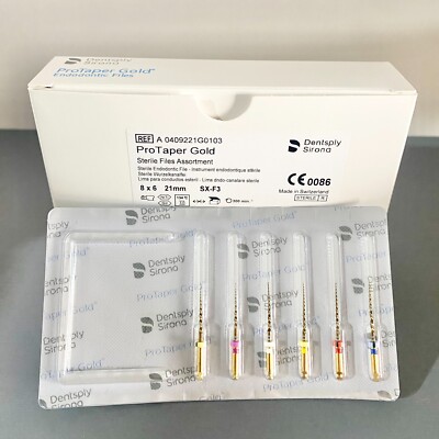 8 Packs/Box 21mm SX-F3 ProTaper Gold Dental Endo Root Canal Rotary ...
