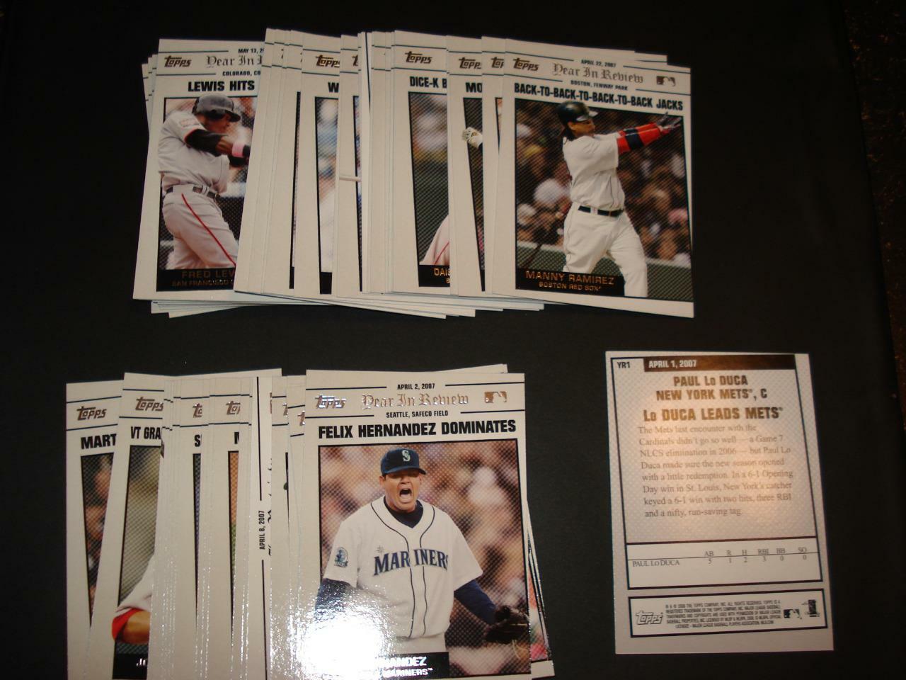 2008 Topps Baseball Year In Review Complete Series 1 Set #1-60 | eBay