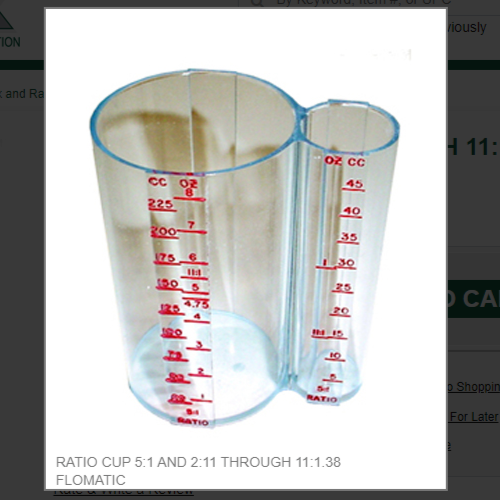 RATIO CUP 5:1 AND 2:11 THROUGH 11:1.38 FLOMATIC # 1092 | eBay