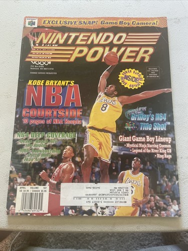 Nintendo Power Magazine Volume 107 April 1998 N64 Kobe Bryant w poster ...
