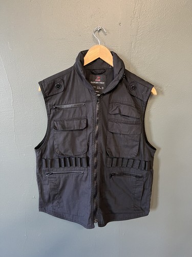 Rothco Ranger Vest Tactical Mens Small Black Hooded | eBay