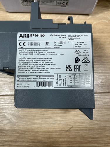EF96-100 ABB Eol Af80-96 Class-10/20/30 36- 36-100 Amp Adjustable for ...
