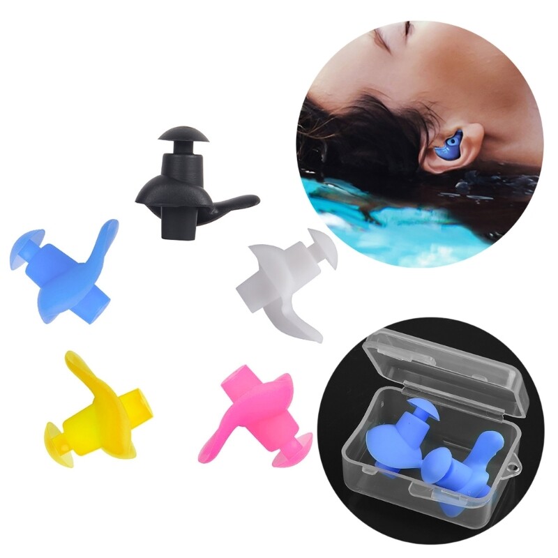 Comfortable Silicone Swimming Earplugs Reusable Swimming Ear Plugs ...