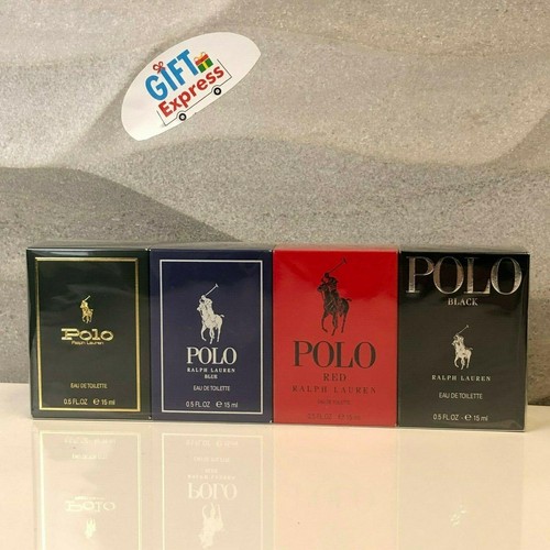 Polo by Ralph Lauren 4pc Mini Set 0.5 oz Polo Red + Blue + Black ...