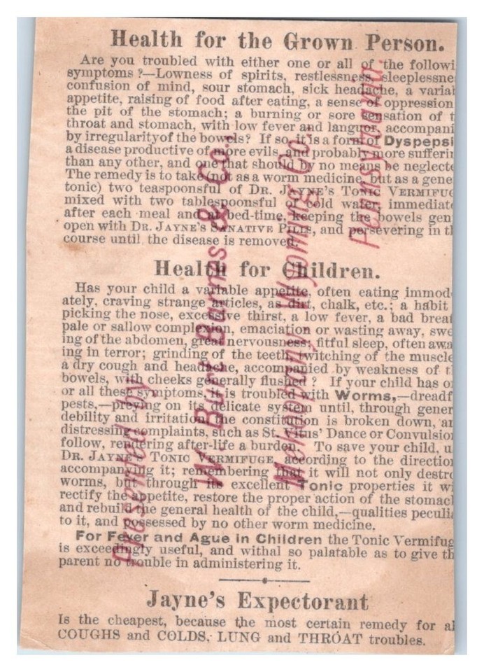 Boys with dog, Jayne's Expectorant, Burt Barnes & Co, PA, Victorian ...