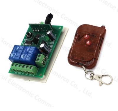 DC 12V 2CH RF Channel Wireless Remote Control Switch Transmitter Relay ...