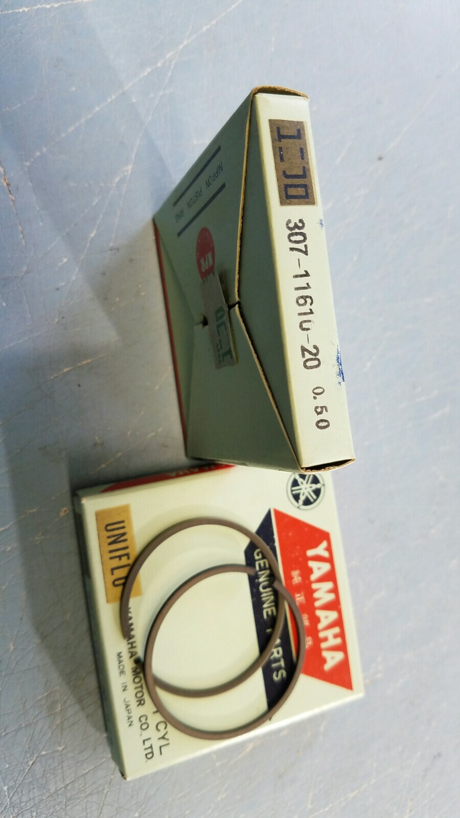 Yamaha 125 AS1 AS2 AS3 69-72 Pistonrings 2:nd oversize 43,50 mm 2 x 307 ...