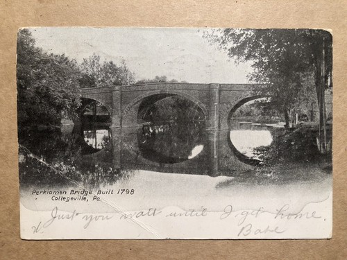 Perkiomen Bridge and Creek in Collegeville Pennsylvania PA Postcard ...