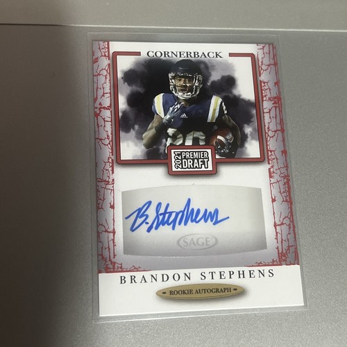 BRANDON STEPHENS 2021 SAGE Premier Draft Red RC Rookie Auto Autograph # ...