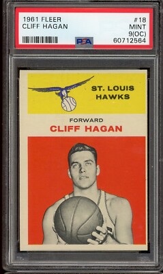 1961 Fleer Basketball #18 Cliff Hagan PSA 9 (OC) | eBay