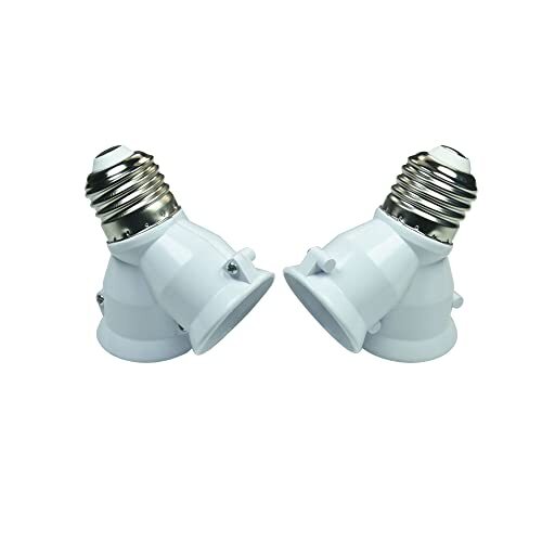 Light Socket Splitter E26 E27 2 In 1 Double Outlet Adapter Extender ...