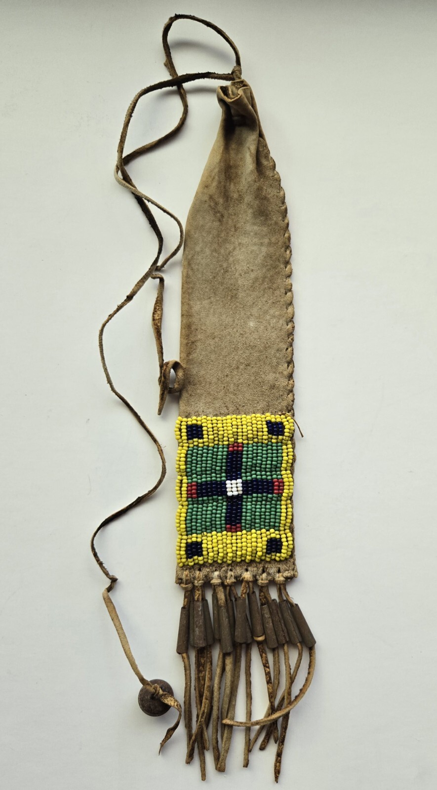 Antique Native American Indian Beaded Pipe Tobacco Bag Sioux or Apache ...