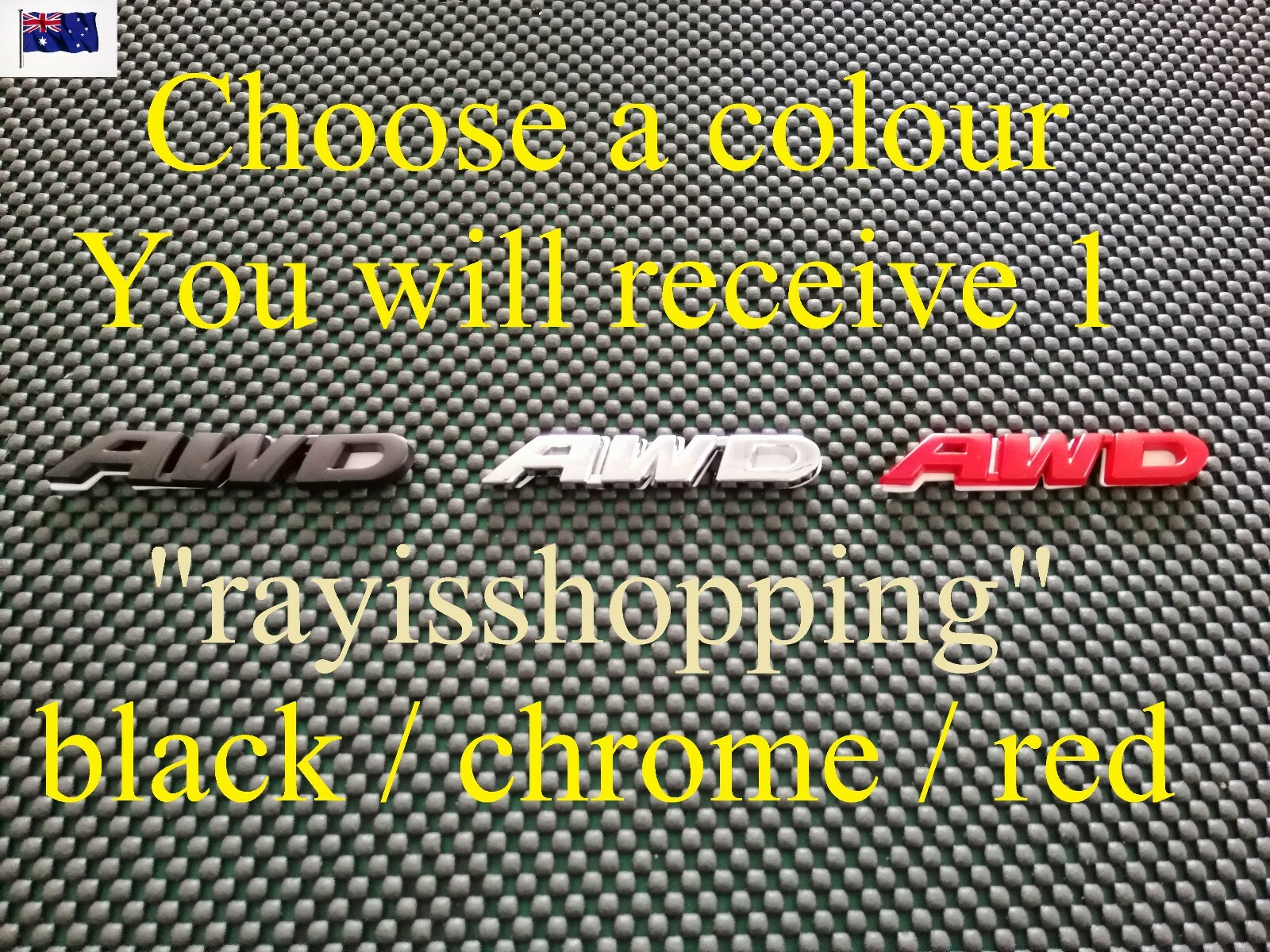 Choose a Colour 1 x AWD Decal Badge Sticker, All Wheel Drive Car 4WD ...