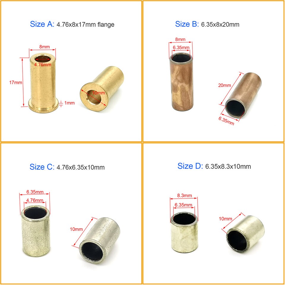 RC Boat Shaft Strut Bushing Self-lubricating for 3.175mm 4mm 4.76mm 6 ...