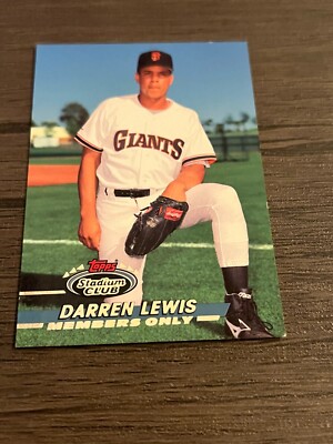 1993 Topps Stadium Club Members Only Baseball Card Darren Lewis (Q1) | eBay