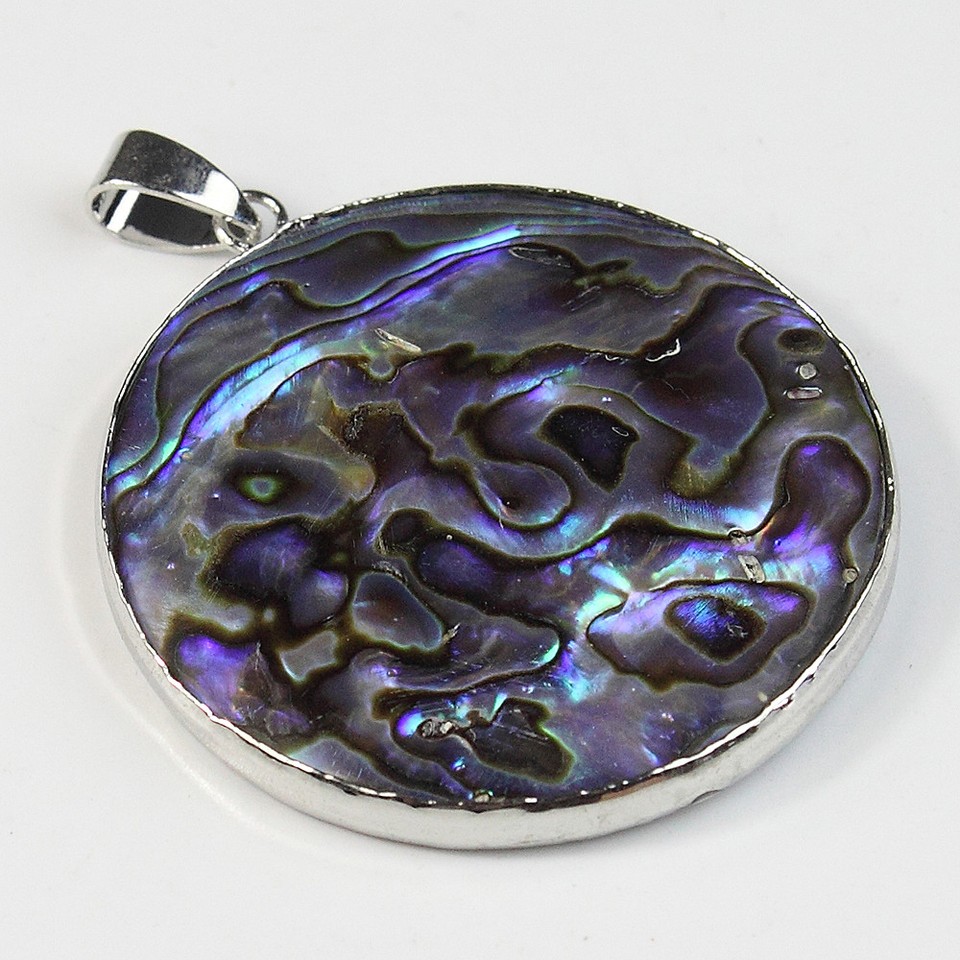 BAYUEBA Natural Paua Abalone Shell Tree of Life Pendant For Necklace ...
