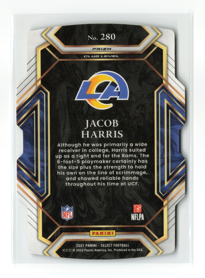 JACOB HARRIS #280 RC 2021 PANINI SELECT RAMS BLACK GOLD | eBay