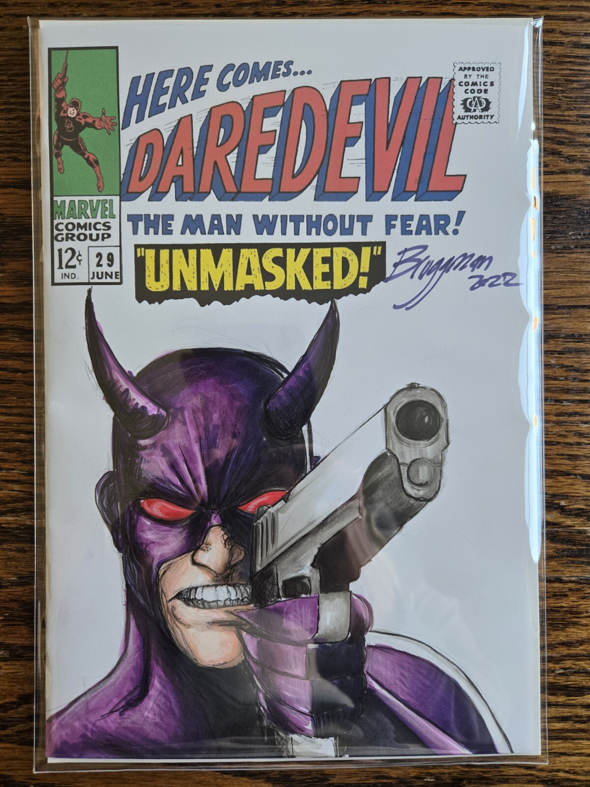 Daredevil Original Art On Repo Cover Shadowland 184 Homage | eBay