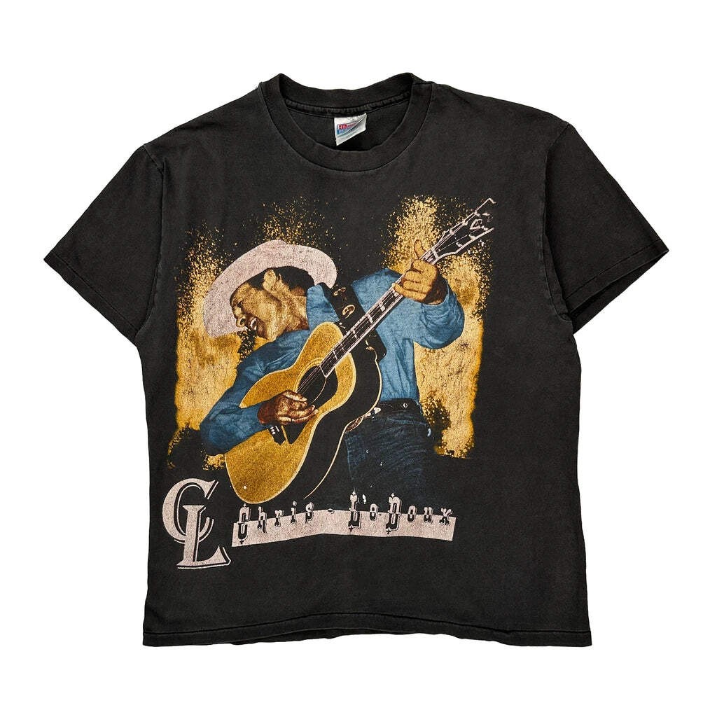 Chris Ledoux Hanes Single Stitch T-Shirt - Large Black Cotton | eBay