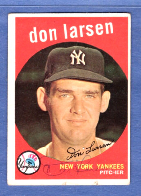 1959 TOPPS BASEBALL #205 DON LARSEN W/ON CARD AUTO NICE CARD!!! | eBay