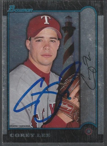 329, Original Autograph, Corey Lee; Texas Rangers, 1999 Bowman #122 | eBay