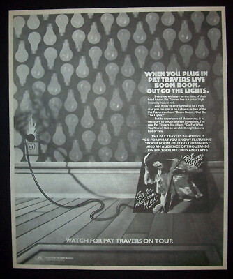 Pat Travers Go For What You Know 1979 Poster Type Ad, Promo Advert | eBay