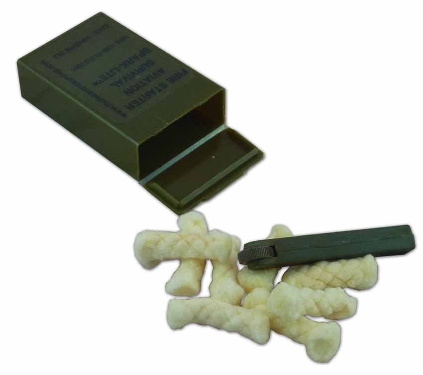 Spark Lite Fire Starter Olive Drab 8 Tinder Quik Tabs for Military ...