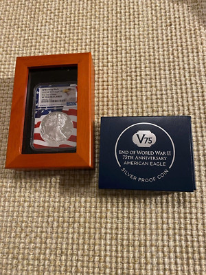 2020 W PROOF SILVER EAGLE WORLD WAR II V75 PRIVY NGC PF70 FIRST DAY OF ...