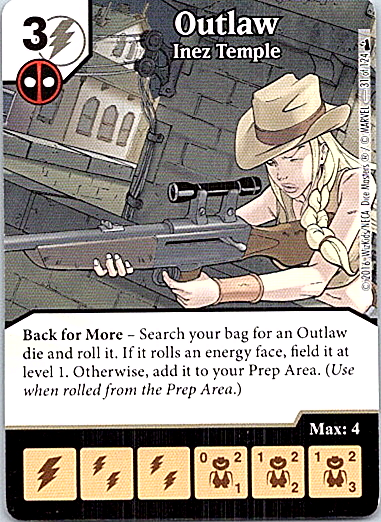 Deadpool Dice Masters Card & Die #31 Outlaw Inez Temple | eBay