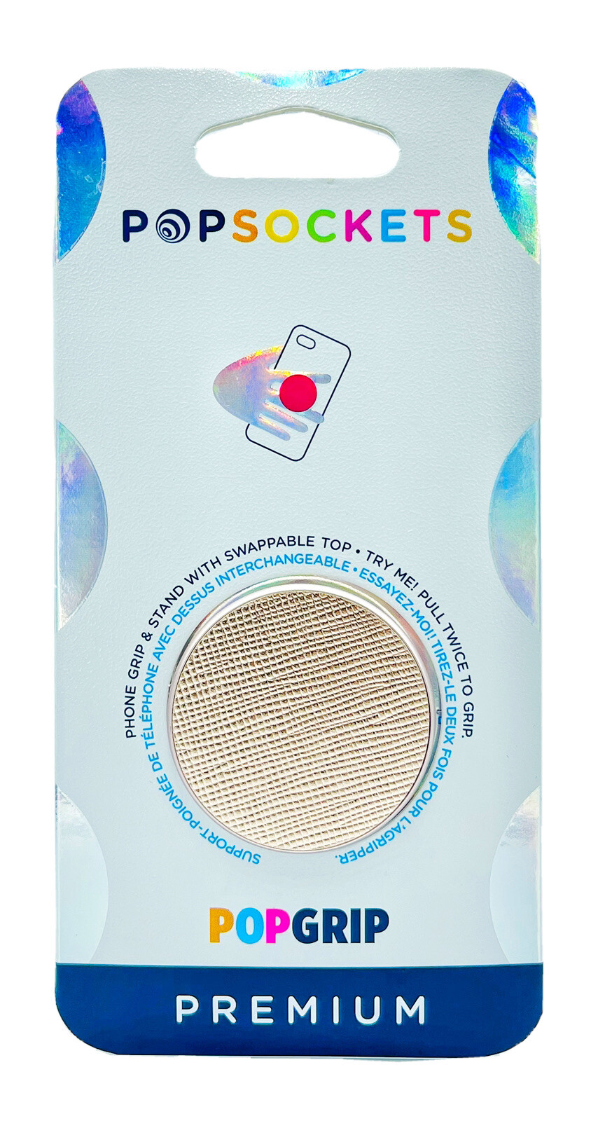 PopSockets Premium Saffiano Vegan Leather Rose Gold PopSocket Pop ...