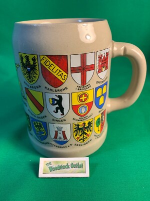 TK Bayern Bavarian Shield Collectible Beer Stein Ceramic W Germany ein ...