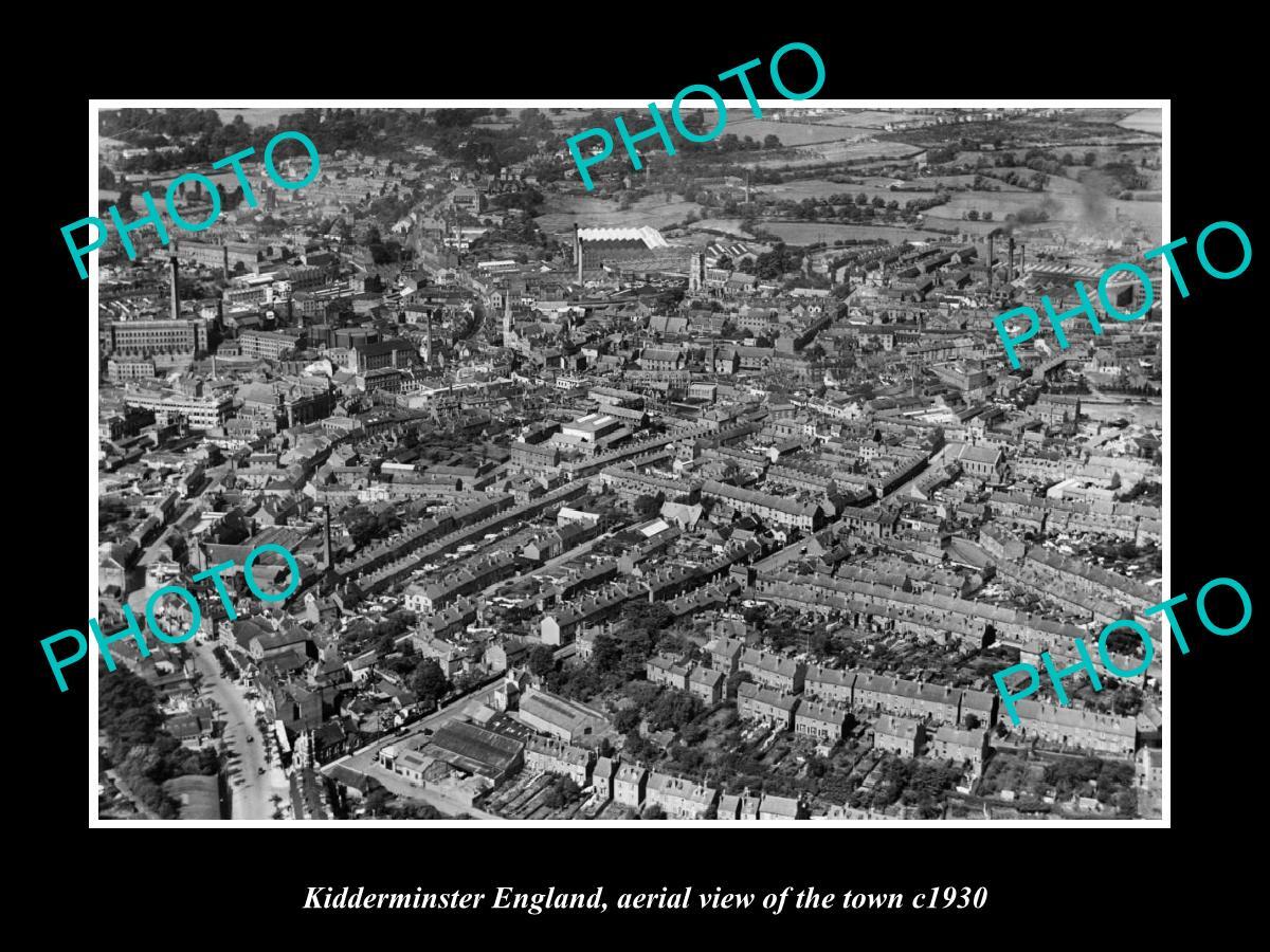 OLD 8x6 HISTORIC PHOTO OF KIDDERMINSTER ENGLAND VIEW OF THE TOWN c1930 ...