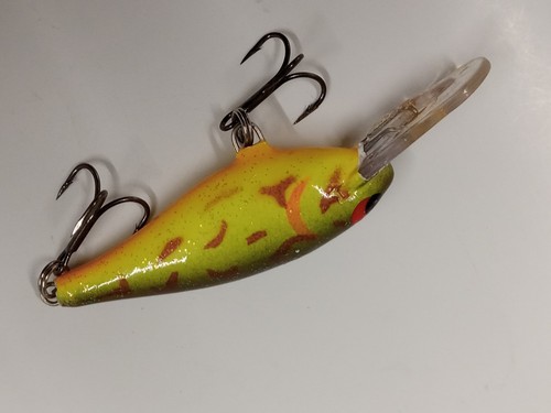 EV-197 Custom Painted Rapala Shad Rap SR5 Green Back / Chartreuse Body ...