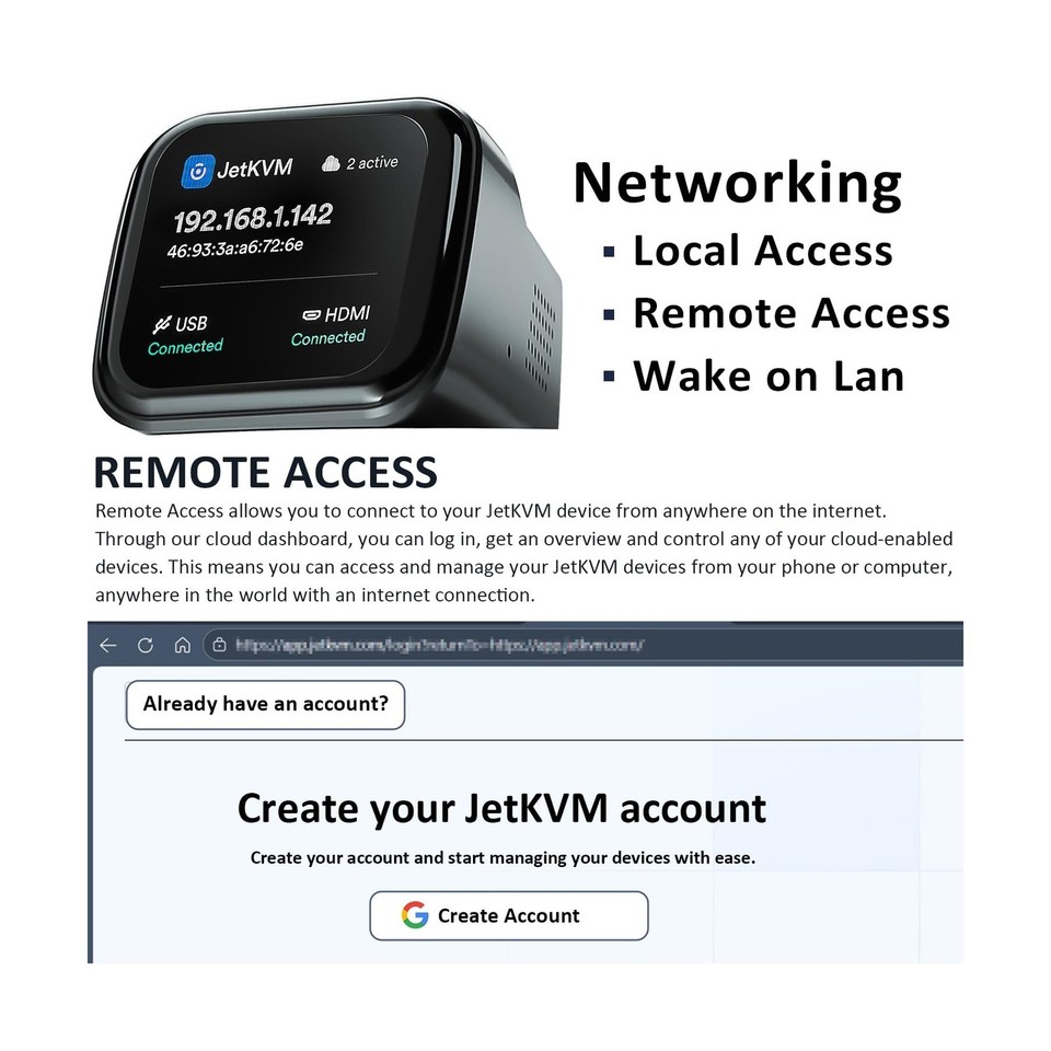 JetKVM IP KVM PC Remote Control, Jet KVM Over IP Internet Open-Source ...