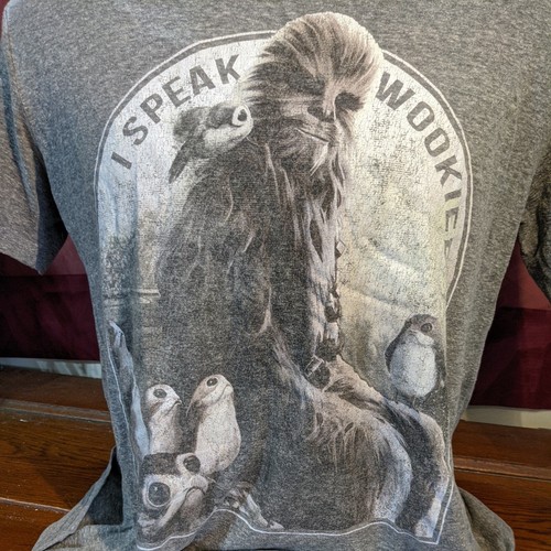 Star Wars Chewbacca Pre-owned Size Med. T-shirt. “I Speak Wookie”. | eBay