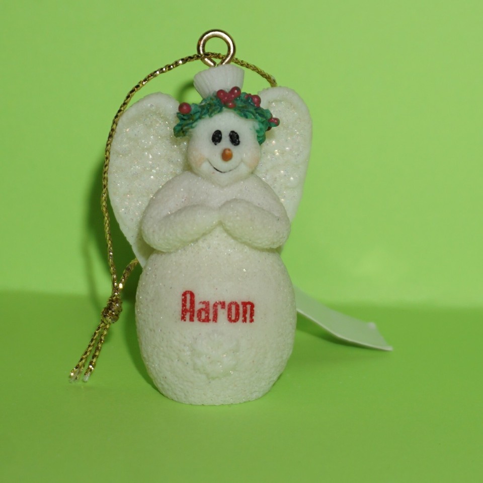 Snowman Angel Christmas Ornament Snowangel Sparkle Ganz Pre-Printed ...