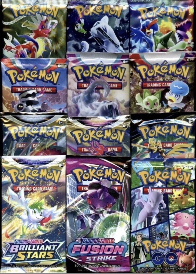 x10 Pokemon Factory Sealed Booster Packs Premium Card Lot Modern ...