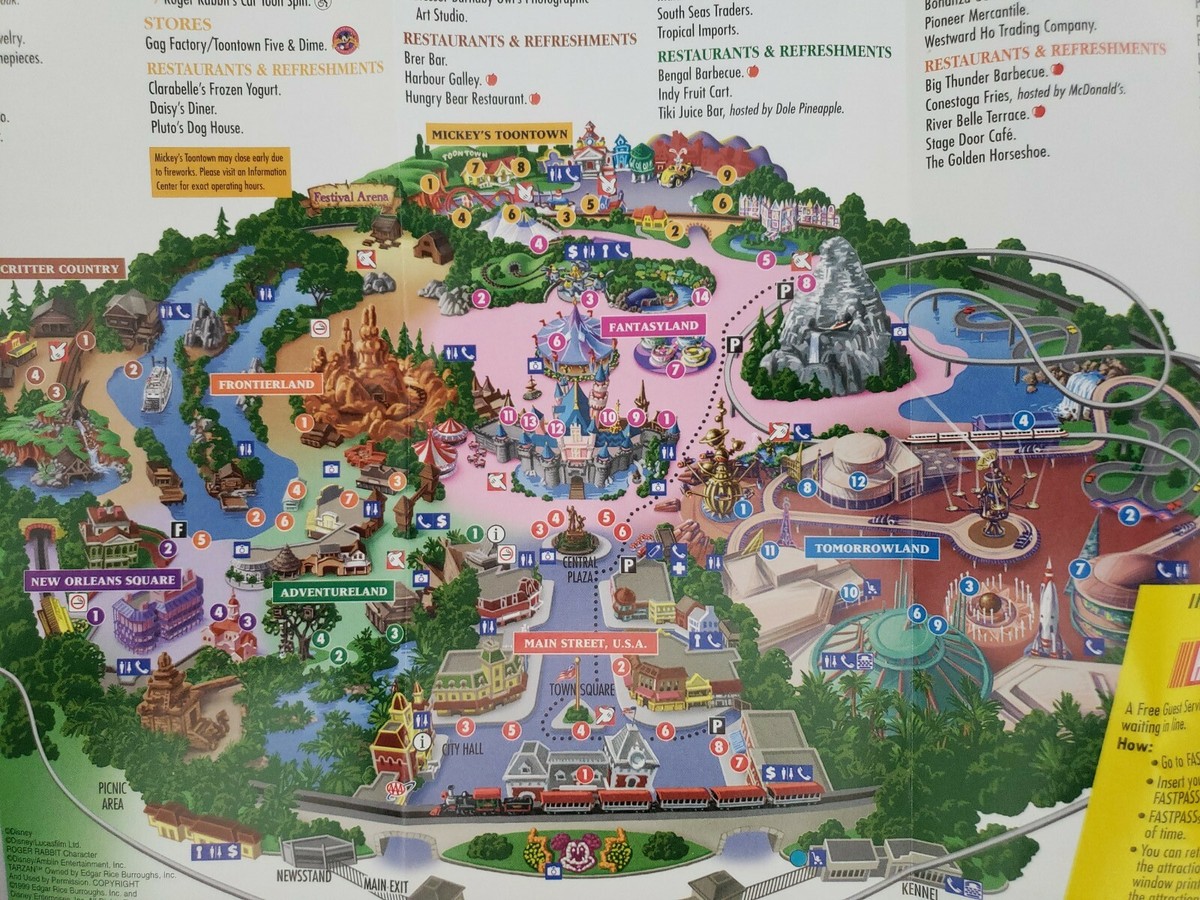 Disneyland Park Map California