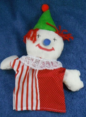 *2418* Cute Clown hand puppet - 25cm long | eBay